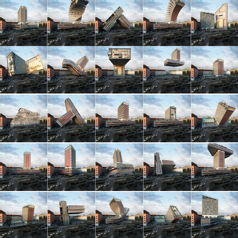 Reconstructionism: 88 Dramatic Deformations of 1 Building - WebUrbanist