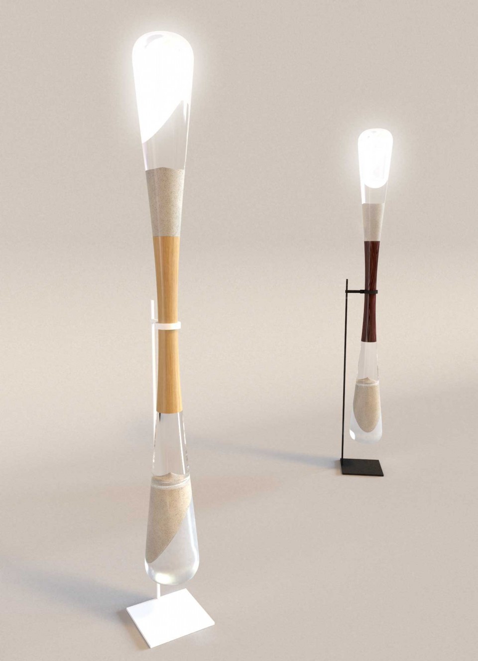 Hourglass Lamp: Grid-Free LED Powered by Falling Sand - WebUrbanist