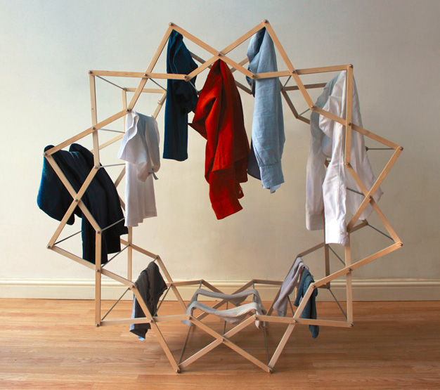 Fresh Spin: Rounded Space-Saving Clothes Drying Rack | Urbanist