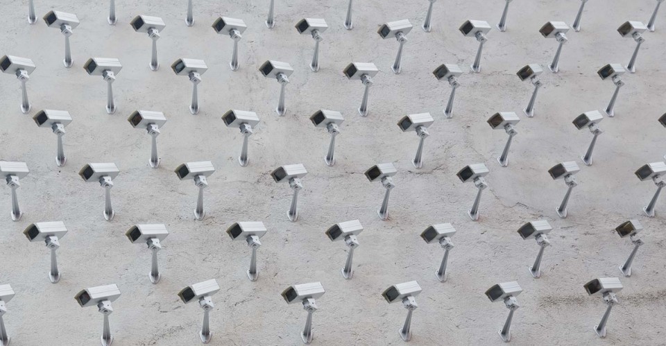 High Security: 150 Creepy Cameras Installed on 1 Blank Wall | Urbanist