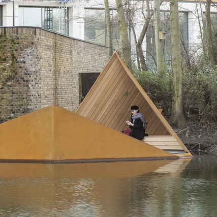Urban Islet: Nordic Nature Retreat Floats in London Canal | Urbanist