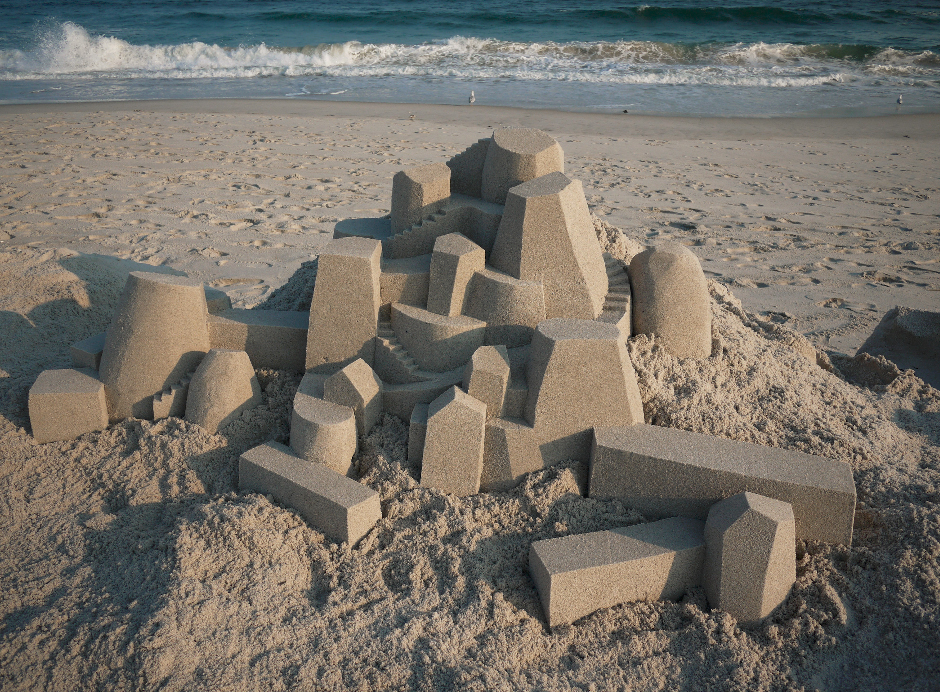 Sand Cities: Geometric Architecture Sculpted from Beaches - WebUrbanist