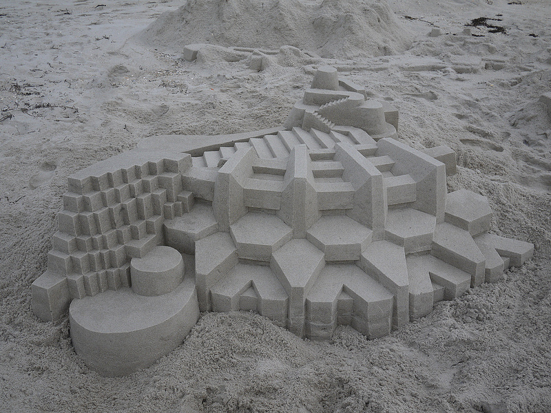 Sand Cities: Geometric Architecture Sculpted from Beaches - WebUrbanist