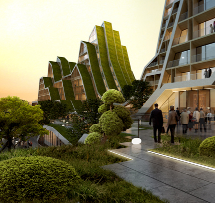 Mountain-Shaped Residences with Walkable Green Rooftops | Urbanist