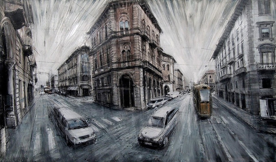 Gritty City: Dark Oils Capture Essence of Bustling Urbanity - WebUrbanist