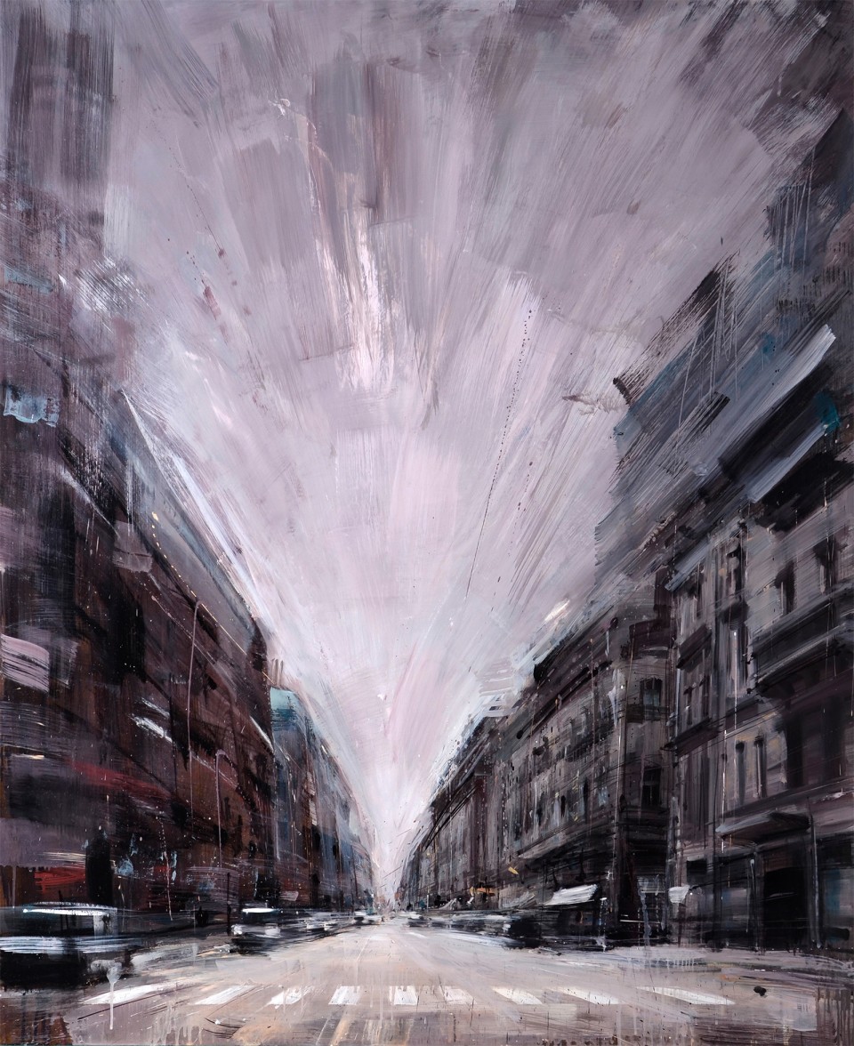 Gritty City: Dark Oils Capture Essence of Bustling Urbanity - WebUrbanist