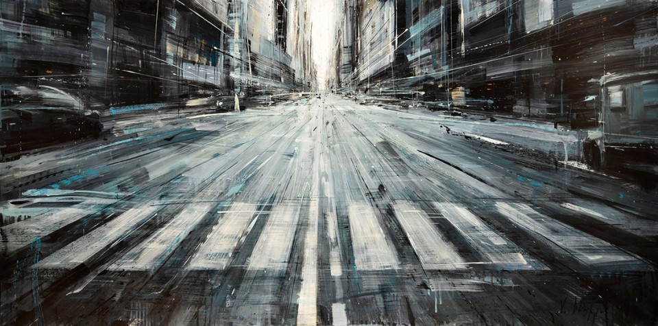 Gritty City: Dark Oils Capture Essence of Bustling Urbanity - WebUrbanist