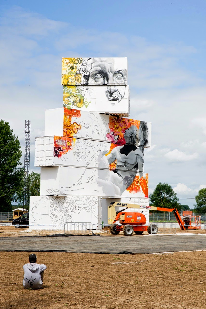 Cargo Canvases: 6 Street Artists Paint 22 Stacked Containers | Urbanist