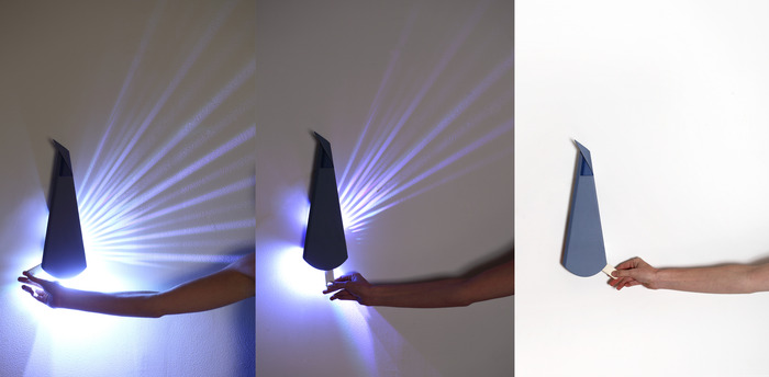 Head Light: Popup Wall Lamp Has Horns that Glow in Shadows | Urbanist