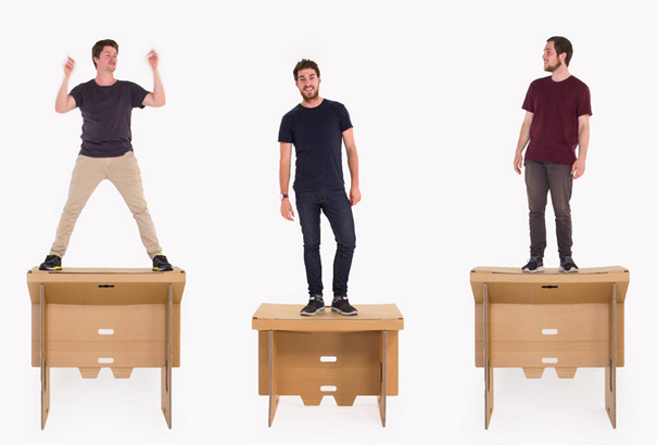 Refold Workstation: Mobile Flat-Pack Cardboard Standing Desk | Urbanist
