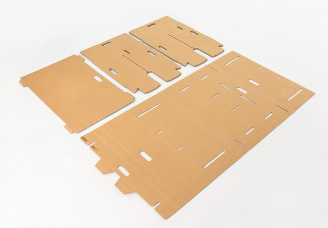 Refold Workstation: Mobile Flat-Pack Cardboard Standing Desk - WebUrbanist