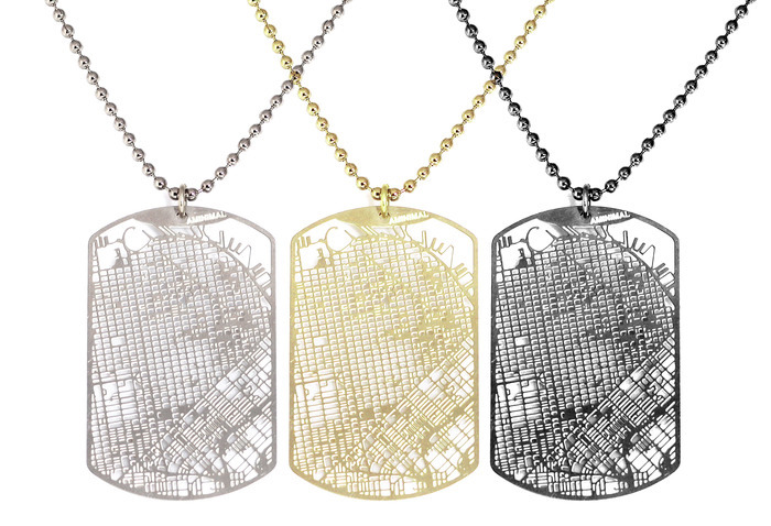 Urban Dog Tags: Wear City Grids Around Your Neck & The World | Urbanist