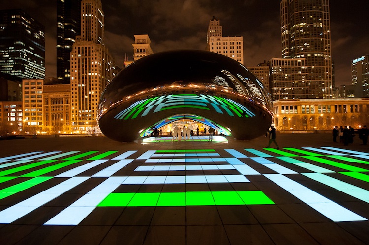 Light Art Looms Large: 10 Artists Project Illuminated Images - WebUrbanist