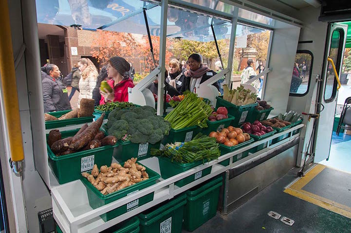 Urban Transformer: Bus Unfolds into Mobile Fresh Food Market | Urbanist
