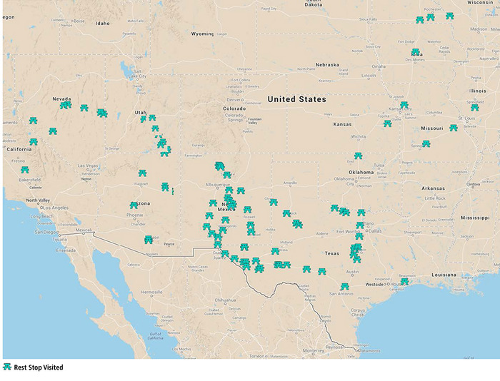 Map Of Us Rest Areas - United States Map