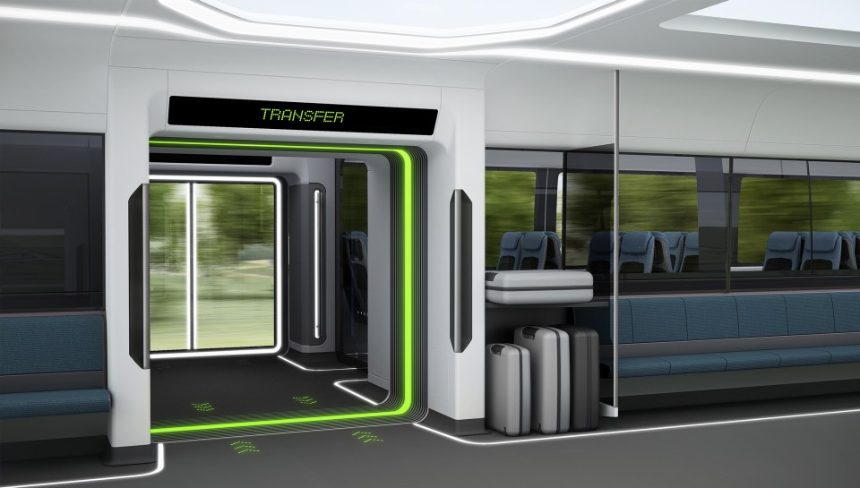 Non-Stop Rail: 2 Future Trains Pick Up Passengers in Motion - WebUrbanist