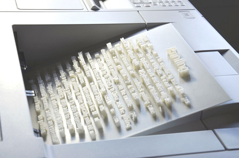 Textscape: 3D-Printed Typography Stretches Up Like City Blocks ...