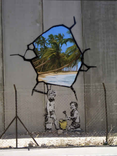 Gaza Strip Graffiti: Artist Banksy Tunnels Back Into Palestine ...
