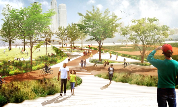 The Dryline: BIG Plan Fights NYC Floods with Waterfront Park | Urbanist