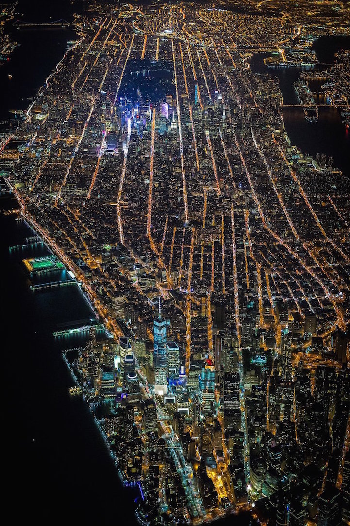 Griddy Cities: Aerial Cyberpunk Cityscapes Shot from 7,500 Feet ...