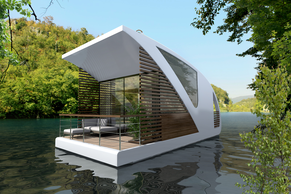 Floatel: Modular Floating Hotel Rooms Provide Portable Privacy | Urbanist