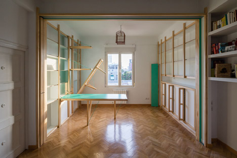 Hide-a-Room: Flip-Out Wall Furniture Puts 3 Rooms in 1 Space - WebUrbanist