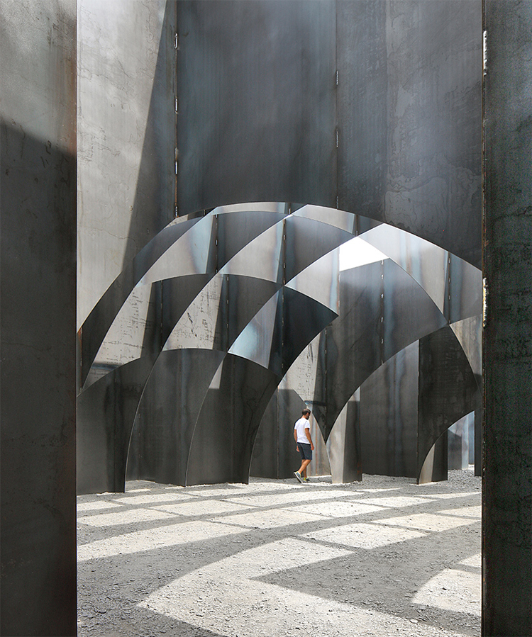 Amazing Modern Maze: Dystopian Steel Labyrinth Installation | Urbanist
