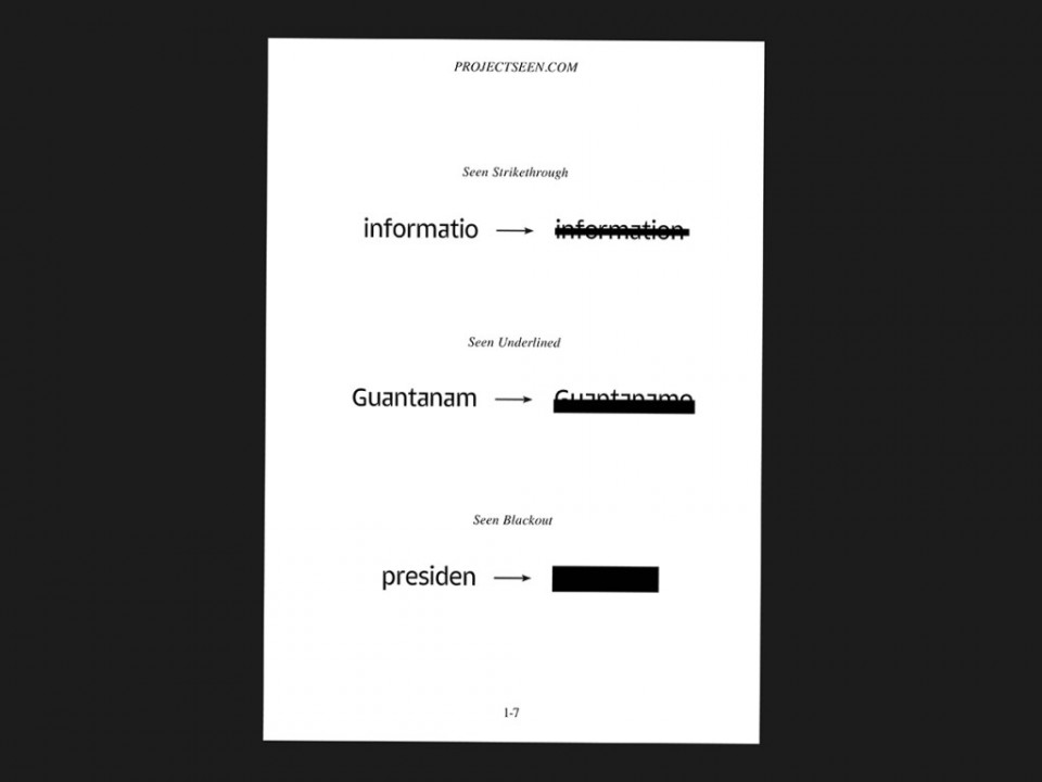 Self-Censoring Font Automatically Redacts Fed Watchlist Words - WebUrbanist