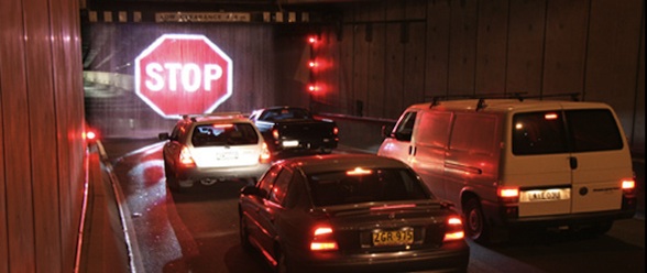 Liquid Stop Sign: Emergency Laser Projection on Sheet of Water | Urbanist