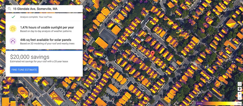 Google Sunroof: Search to Save Money With Home Solar Power - WebUrbanist