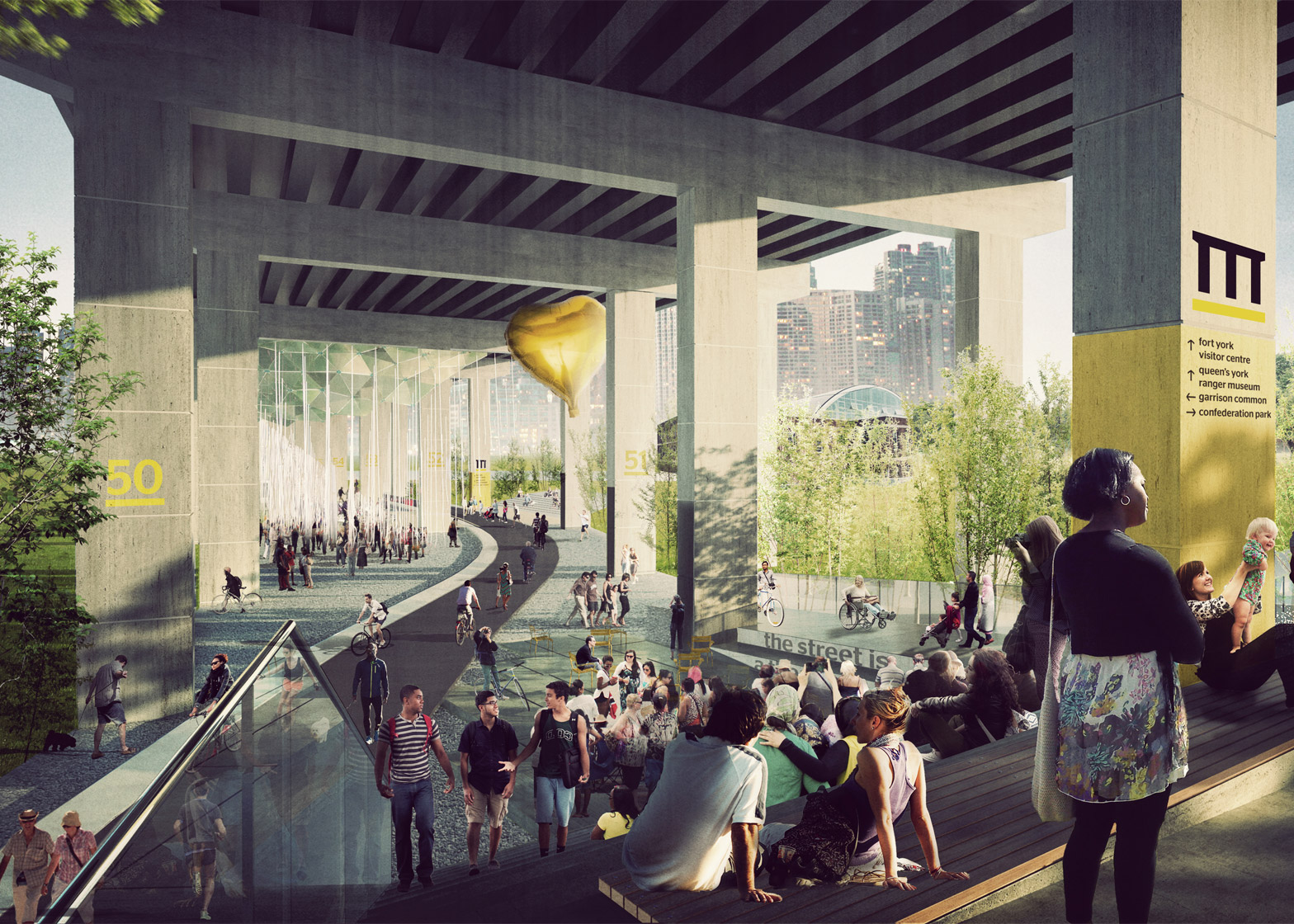 Lookout Below: 1-Mile Toronto Park to Run Under Elevated Highway | Urbanist