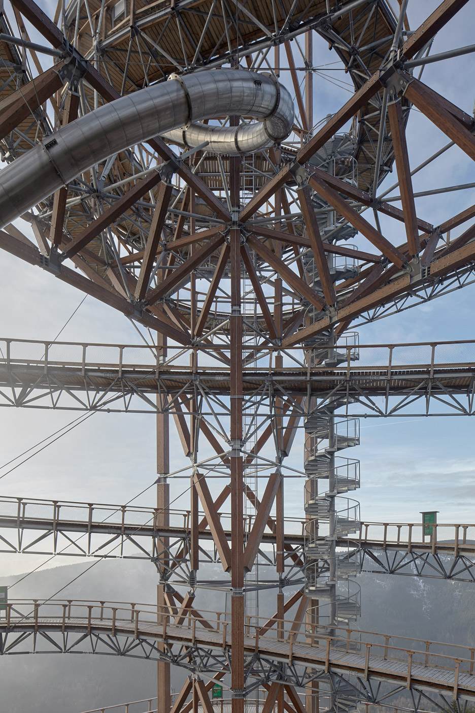 Mountaintop Viewing Walkway Culminates in 300-Foot-Long Slide | Urbanist