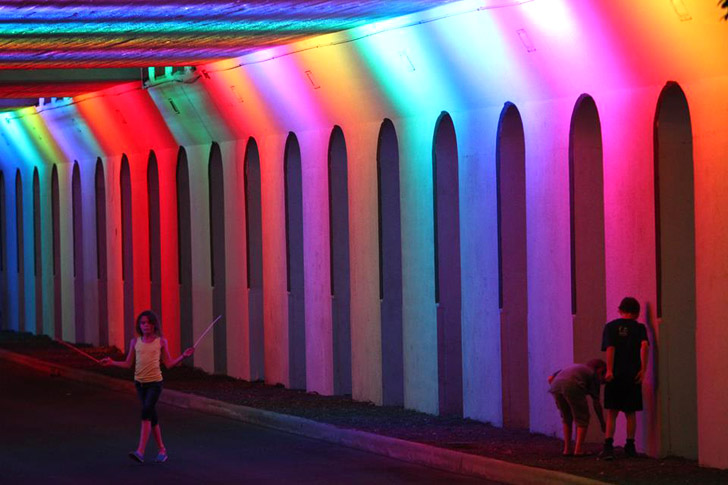 Urban Rainbows: 14 Colorful Art Installations in the City - WebUrbanist