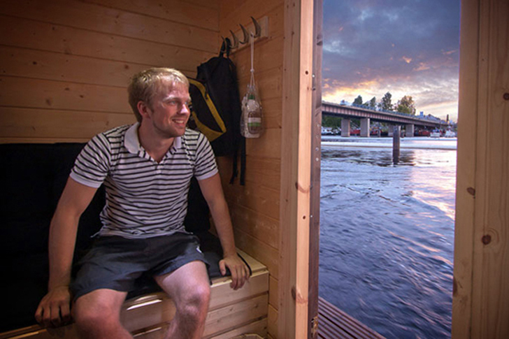 Super-Deluxe Swim Platform: Rent This DIY Floating Sauna | Urbanist
