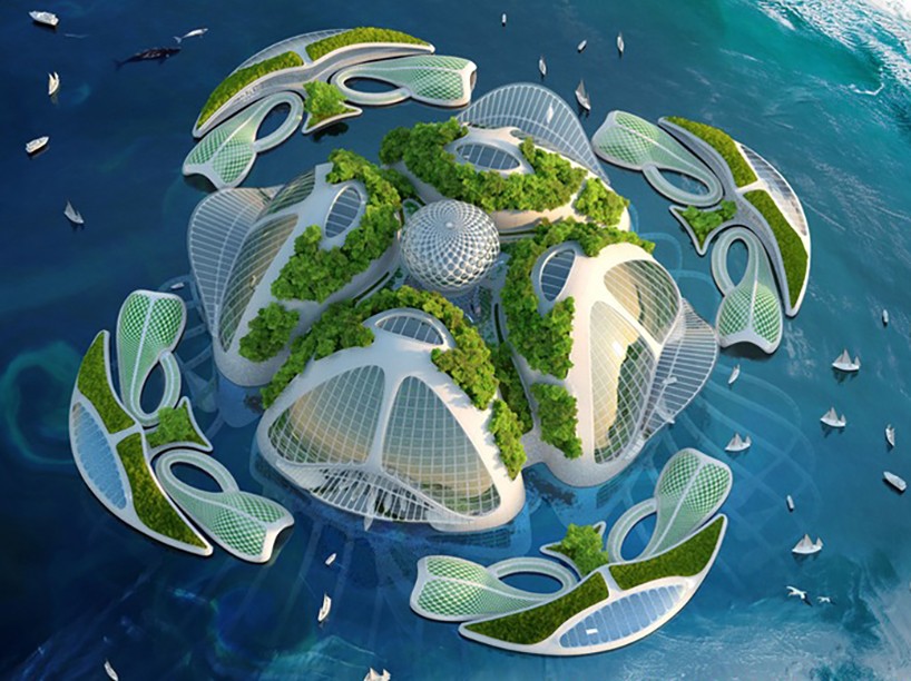 Seascraper: Lush 3D-Printed Self-Sustaining Floating Cities - WebUrbanist
