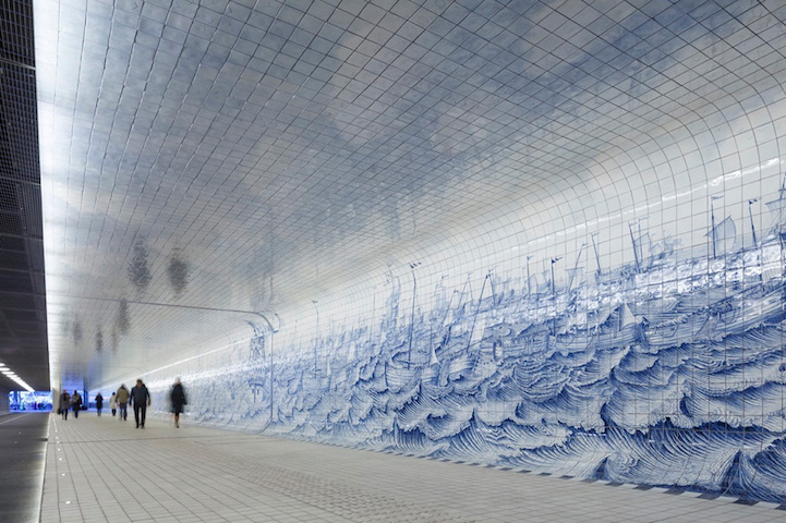 80,000 Tiles Tell Story of Amsterdam’s Growth in New Bike Tunnel ...