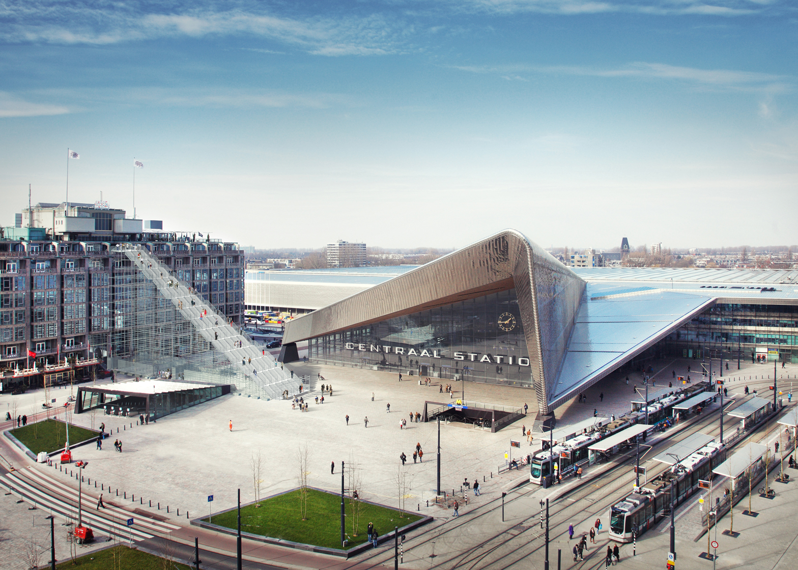 Scaffolding Staircase: Huge Steps to Rise from Rotterdam Plaza | Urbanist