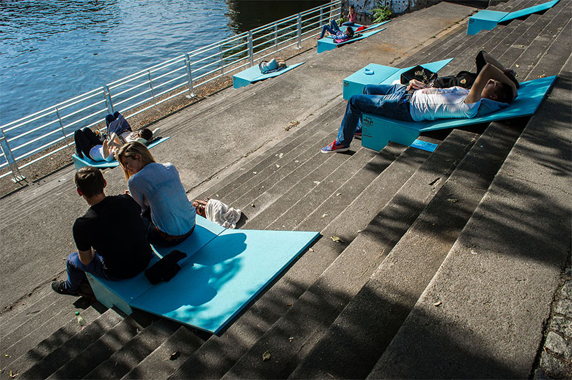 Neglected Riverside Steps Revived with Form-Fitting Sunbed Seats | Urbanist