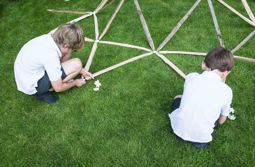 Modular DIY Dome Kit: Flexible Connectors Join Geodesic Wood Structures ...