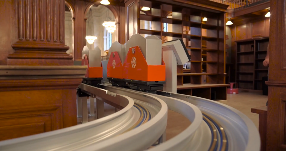 Reading Coaster: NYC Public Library Installs Tiny Book Delivery Trains ...