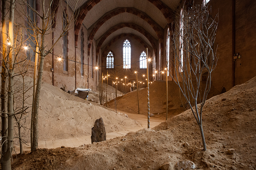 Garden of Whispers: Surreal Sand Dunes Fill 13th-Century Gothic Church ...