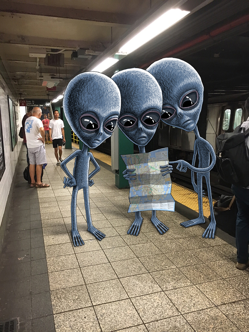 Monsters of New York: Creepy Critters Cuddle Strangers on City Subways ...