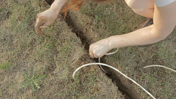 Cut Grass: Sutured Landscape Installation Stitches Open Lawn Back ...