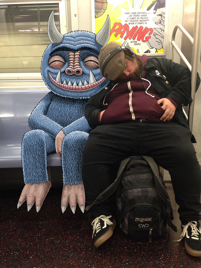 Monsters of New York: Creepy Critters Cuddle Strangers on City Subways ...