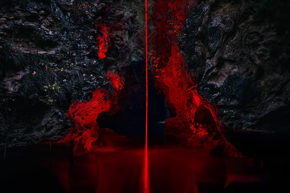 The Red Line: Moody Neon Light Installations in Remote Places - WebUrbanist