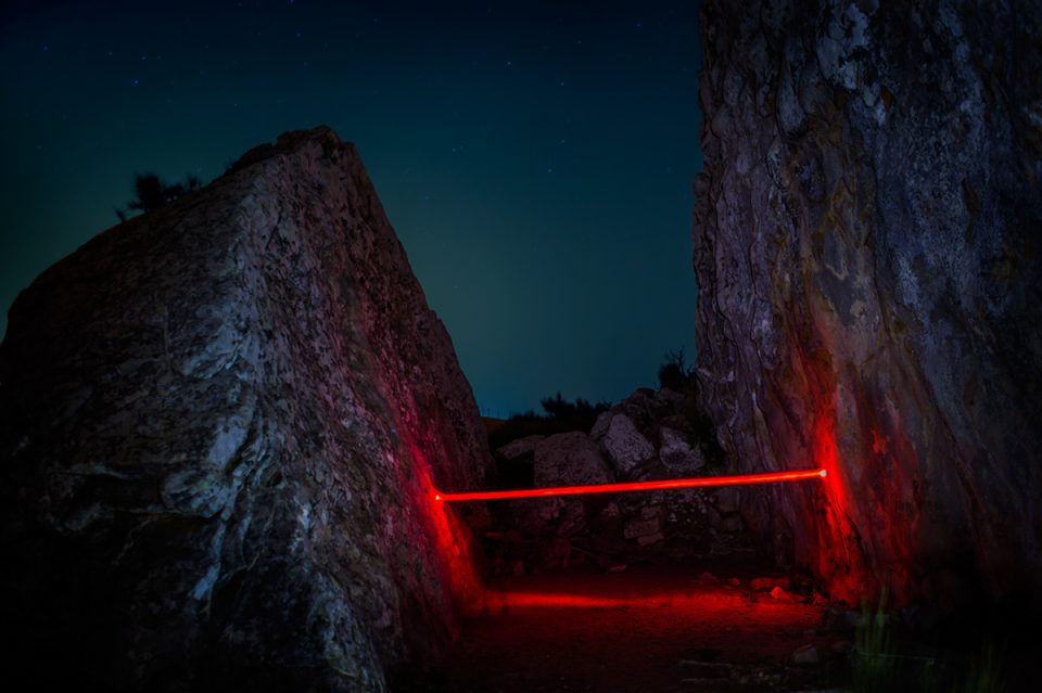 The Red Line: Moody Neon Light Installations in Remote Places - WebUrbanist