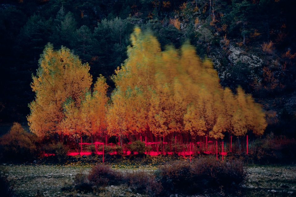 The Red Line: Moody Neon Light Installations in Remote Places - WebUrbanist