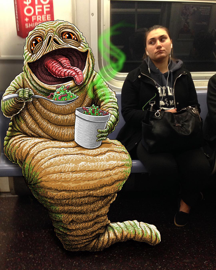 Monsters of New York: Creepy Critters Cuddle Strangers on City Subways ...