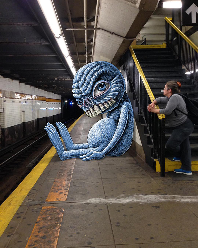 Monsters of New York: Creepy Critters Cuddle Strangers on City Subways ...