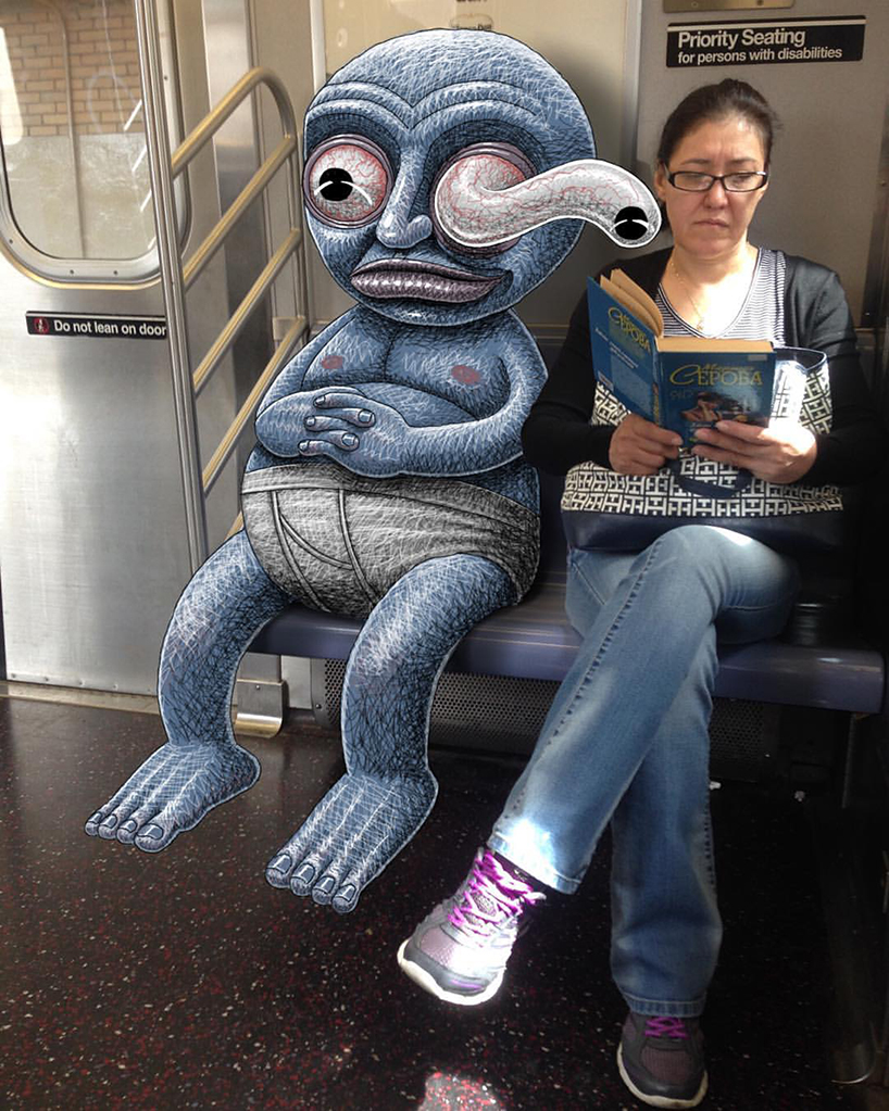 Monsters of New York: Creepy Critters Cuddle Strangers on City Subways ...